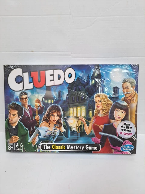 HASBRO CLUEDO THE Classic Mystery Board Game with Dr Orchid Sealed Clue ...