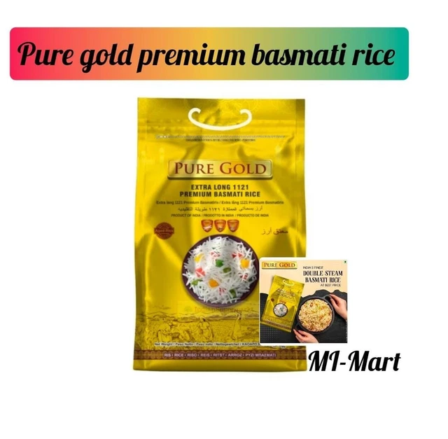 PURE GOLD PREMIUM Extra Long Grain Basmati Rice -5Kg £24.99 - PicClick UK