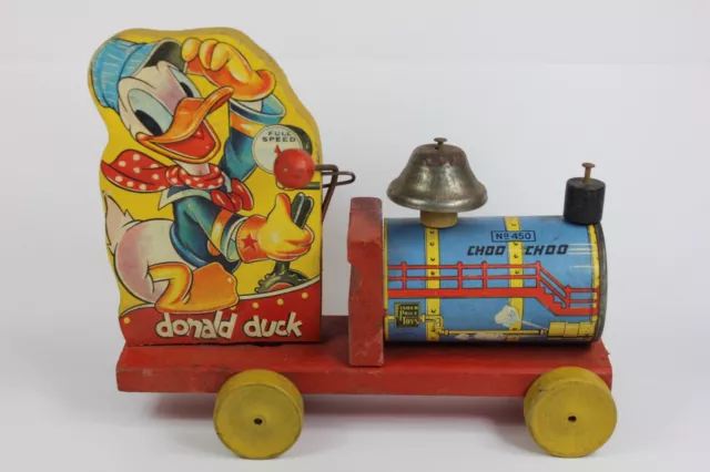 FISHER-PRICE-DONALD DUCK-CHOO CHOO-NO.450-PAT. 2,069,181-Walt Disney ...
