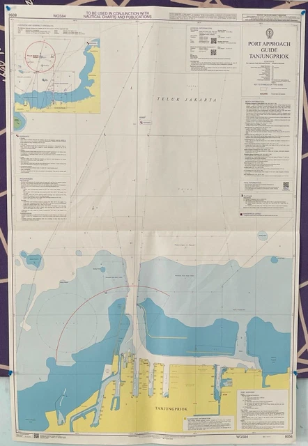 AMIRAUTÉ 8056 PORT Approach Guide Tanjungpriok Carte Chart Maritime ...