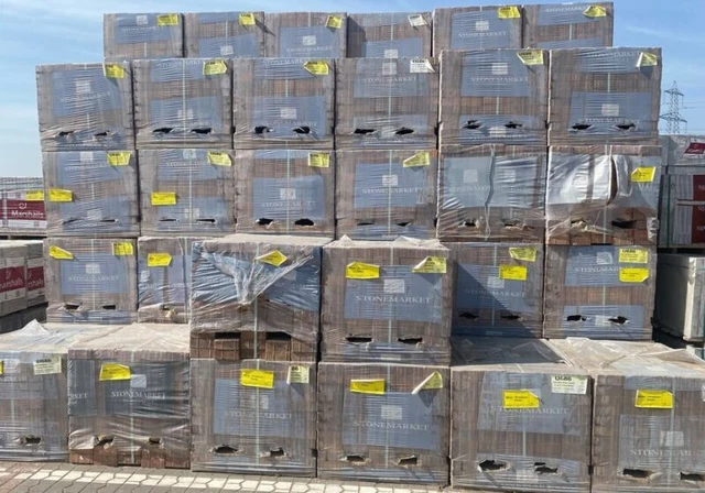 STONEMARKET BLOCK PAVING Trident Rumbled Forest Blend Various Sizes Min ...