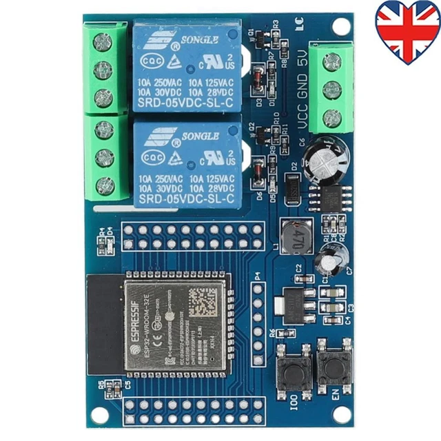 ESP32 SECONDARY DEVELOPMENT Board 1/2/8 Channel ESP32 WIFI BT BLE Relay ...
