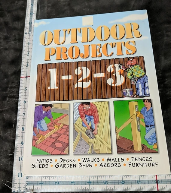 VTG HOME DEPOT Outdoor Projects 1-2-3 Books Staff (1998, Hardcover) $6. ...