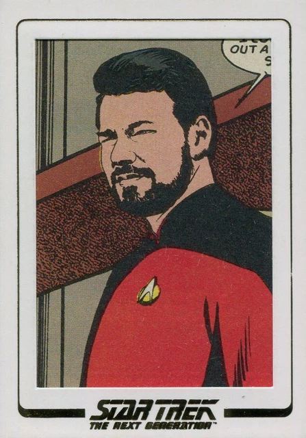 STAR TREK TNG Portfolio Prints Series 1 Comic Cut Chase Card AC65 68/ ...