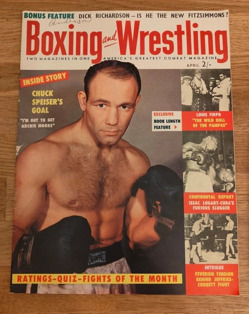MAGAZINE - BOXING And Wrestling April Vol #4 No #6 Chuck Speiser Archie ...