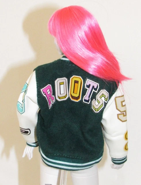 MATTEL BARBIE SIGNATURE Roots Varsity Jacket Beaver Logo Curvy Doll ...