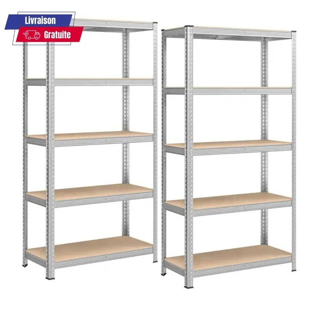 ÉTAGÈRES CHARGE LOURDE Métallique 2xÉtagères de charge Étagères de charge lourde EUR 79,90 ...