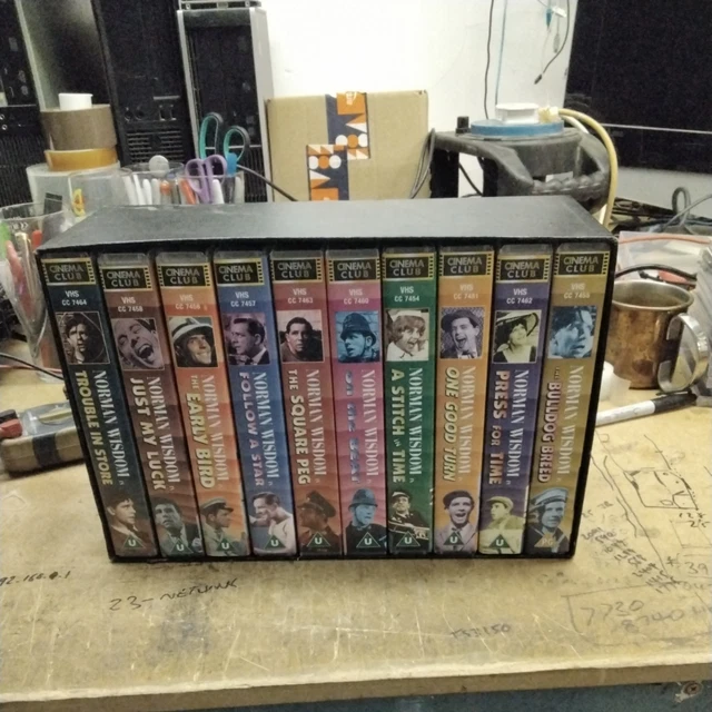 NORMAN WISDOM ULTIMATE Collection VHS Set of 10 Tapes. Comes In A Black ...