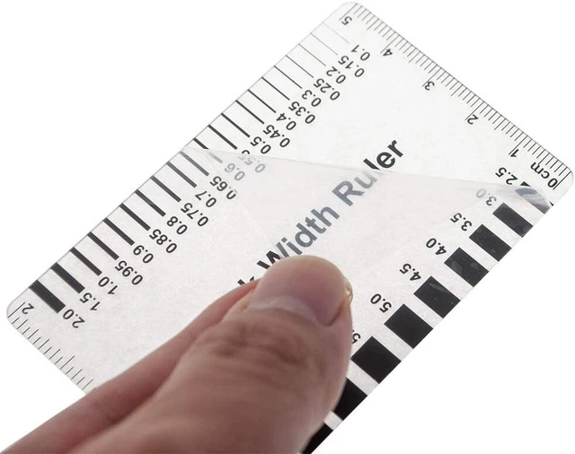 CONCRETE CRACK WIDTH Ruler, Crack Ruler Range 0.004-0.100 Inches (0.10 ...