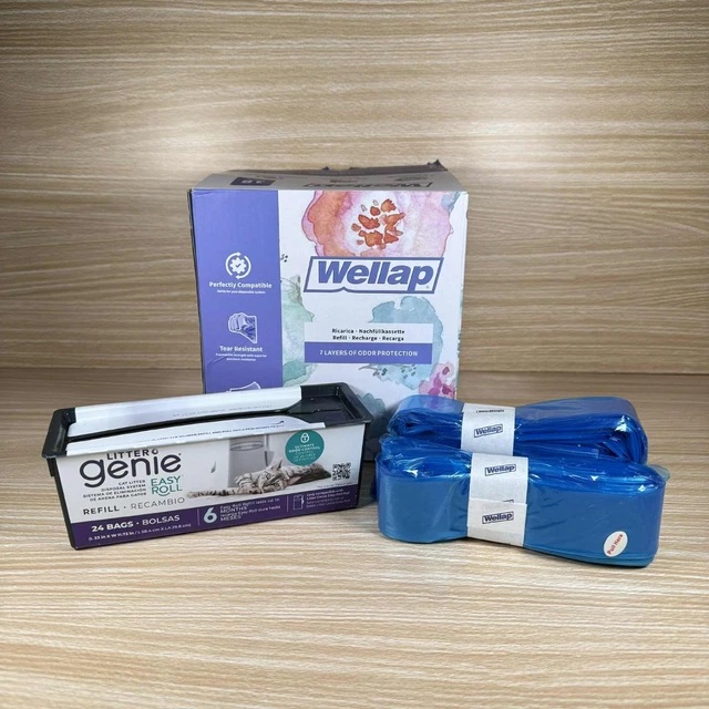 WELLAP CAT LITTER Litter Genie Easy Roll Pale Refill COMPATIBLE BOX OF ...