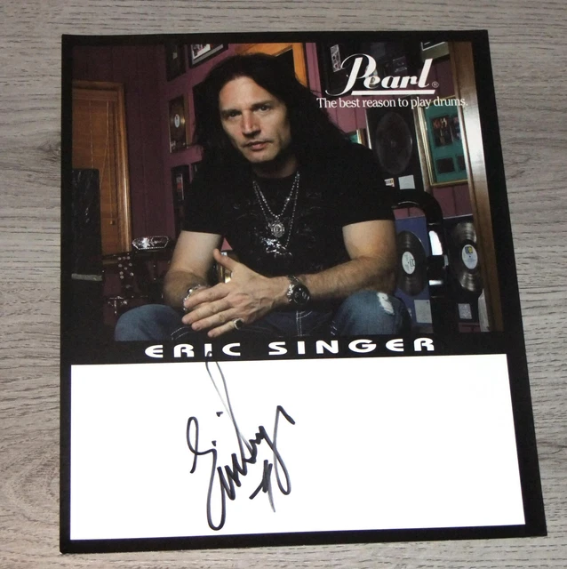 ERIC SINGER (KISS) signiertes PEARL Promo Foto! Original Autogramm ...