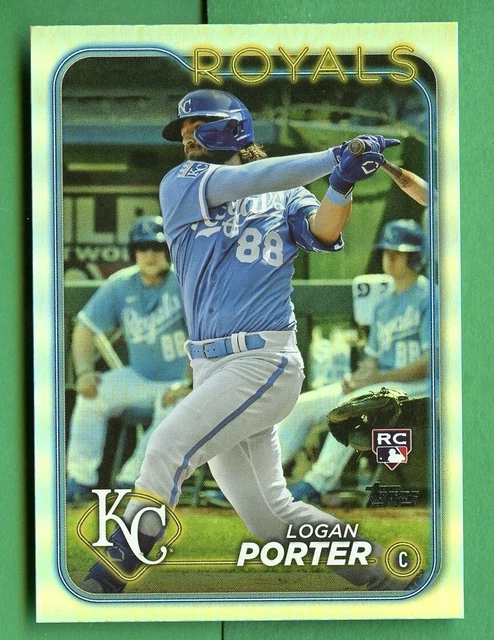LOGAN PORTER 2024 Topps Serie 2 Lamina Arcobaleno Rookie Kansas City ...