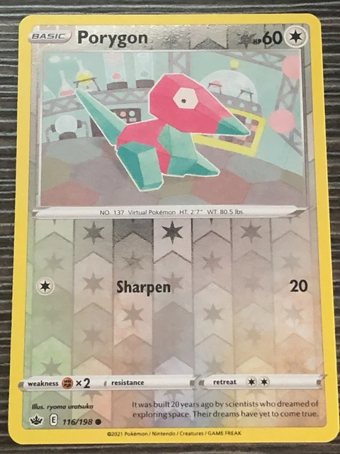 POKEMON : SWSH CHILLING REIGN PORYGON 116/198 COMMON REVERSE EUR 1,15 - PicClick FR