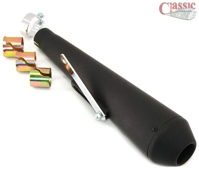 BLACK RACING MEGAPHONE Silencer May Suit Honda CG125 £47.95 - PicClick UK