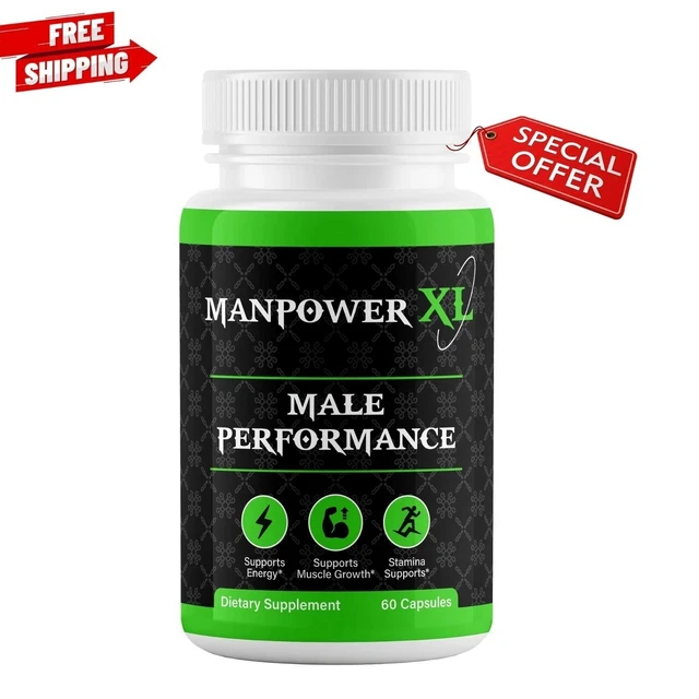 MANPOWER XL FOR Men Maximum Strength Male Vitality Pills Advanced ...