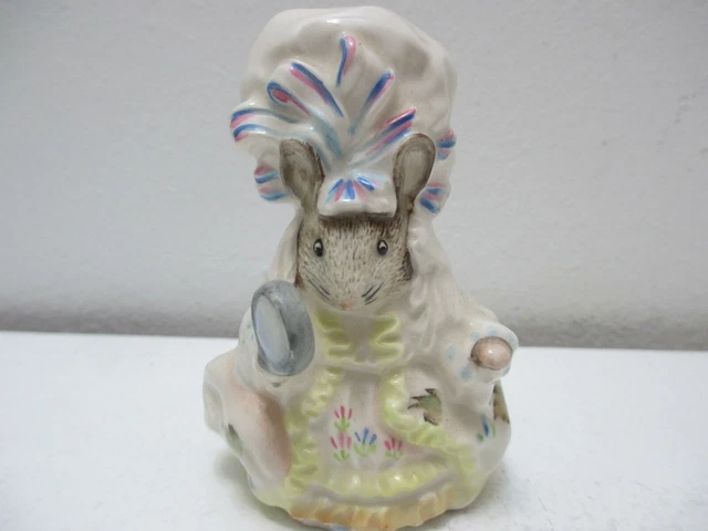 ROYAL ALBERT BEATRIX Potter Lady Mouse Figurine 1989 England 4" Tall £ ...