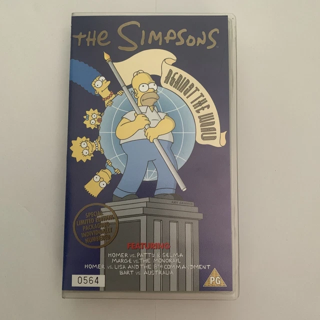 THE SIMPSONS AGAINST The World Limited Edition Numbered 0564(VHS, 1998 ...