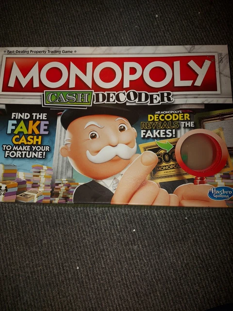 MONOPOLY CASH DECODER Board Game For Families and Kids Ages 8 & Up, 2-6 ...
