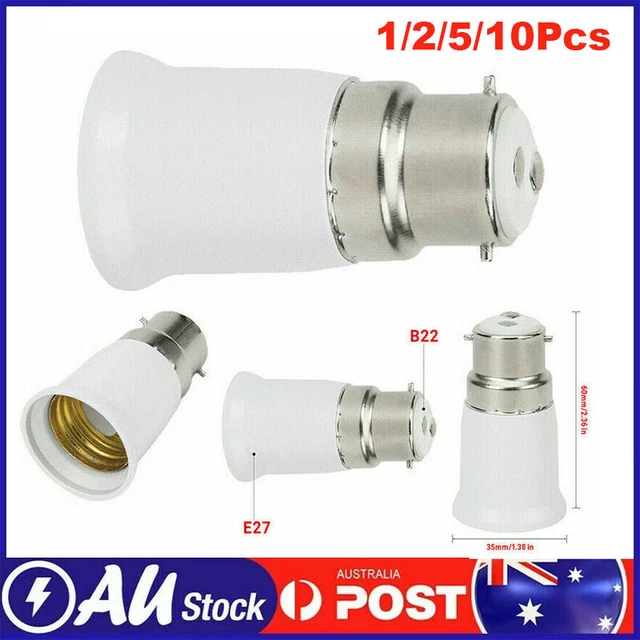 B22 TO E27 Bulb Light Lamp Holder Base Socket Screw Bayonet Converter ...