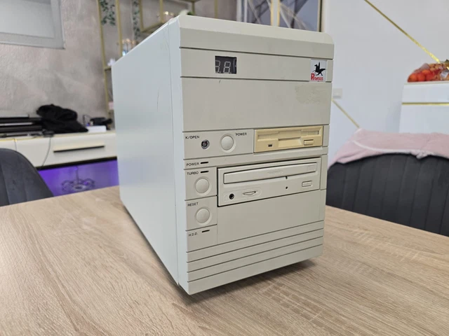 RETRO PC COMPUTER Vintage mid tower Gigabyte GA-586HX / terra 80386 ...