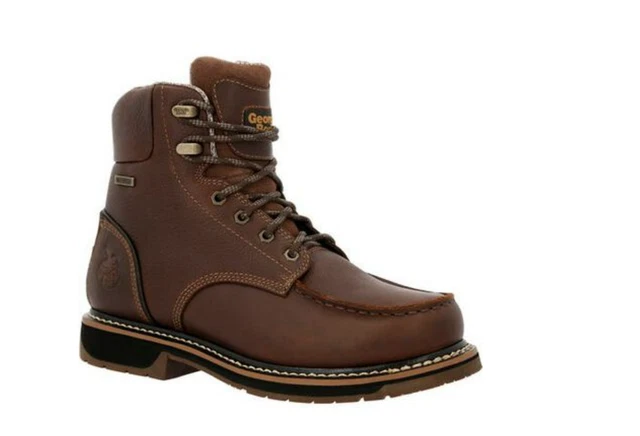 GEORGIA BOOT AMP LT Edge Waterproof Moc-Toe Work Boot Men's US 8.5(W ...