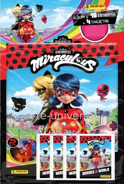 ALBUM 4 PACKS MIRACULOUS Heroes in the world Panini Sticker Card Collection 2022 £18.05 ...