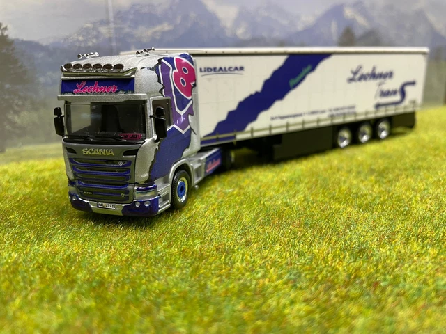 HERPA SCANIA R730 V8 Lechner Trans Pink Lady mit Tautliner-Auflieger ...