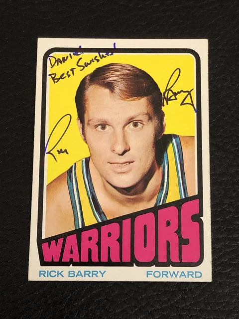 CARTE AUTOGRAPHE SIGNÉE Hof Rick Barry 1972-73 Topps #44 Golden State ...