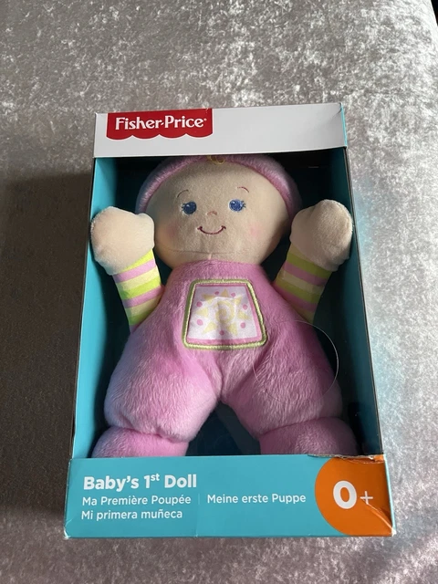 FISHER-PRICE BABY’S 1ST Doll Soft Plush Toy Rattle Sounds Brand New And ...
