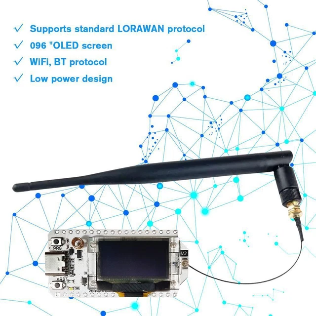 SCHEDA DI SVILUPPO V3/SX1262 per ESP32 OLED WIFI nodo LoRa MHz 868-915 T9 E1T4 EUR 27,91 ...