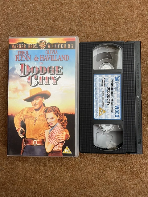 DODGE CITY - VHS - Errol Flynn, Olivia De Havilland - Warner Bros ...
