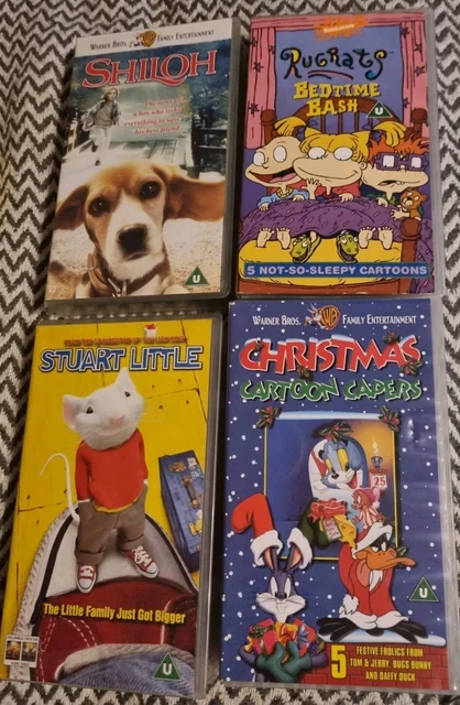 VHS COLLECTION INCLUDING Stuart Little, Shiloh, Rugrats & Looney Toons ...