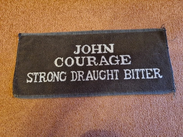 RARE VINTAGE JOHN Courage Strong Draught Bitter Pub Bar Beer Towel ...