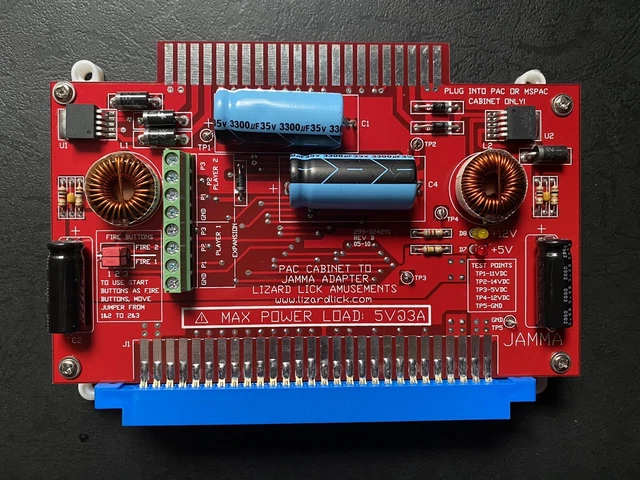 LIZARD LICK ARCADE Pac-Man Ms Pac-Man Jamma Converter Adapter PCB $49. ...