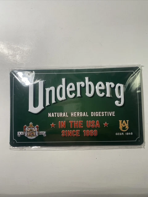 BEER SIGN/ LICENSE Plate Underberg: Natural Herbal Digestive £30.22 ...