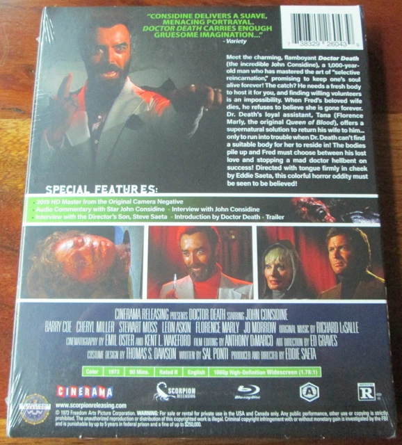 DOCTOR DEATH: SEEKER Of Souls (1973) Blu-ray (Region ABC) Scorpion New ...