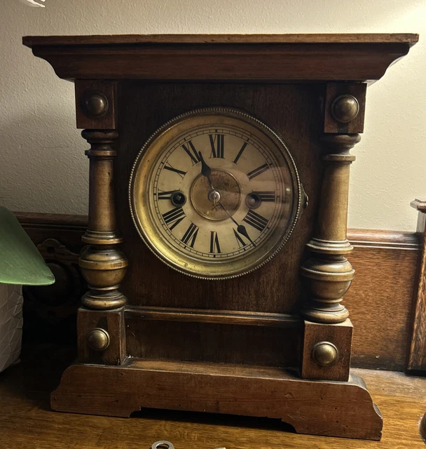ANTIQUE HAC MANTLE Clock In Good Working Order. Hamburg American ...