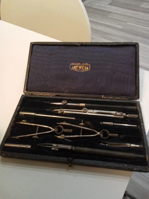 VINTAGE OLD JAY WESS Technical Drafting Set,Drawing Compass,Divider ...