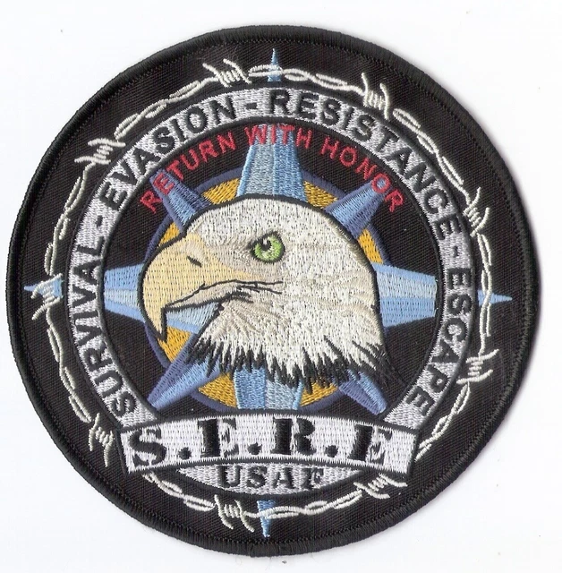 USAF SERE EMBROIDERED patch 5" diameter, merrowed edge, wax backing ...