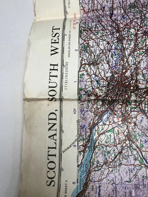 ORIGINAL WW2 BRITISH Army / RAF Map Showing RAF Bases - South West ...