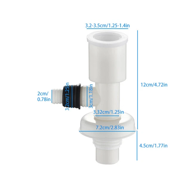 WASHING MACHINE FLOOR Drain Adapter Anti-overflow Bathroom Pipe Sewer ...