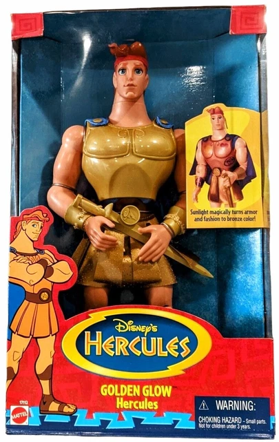 DISNEY'S HERCULES GOLDEN Glow Hercules Doll 1996 Mattel 17112 £112.31 ...