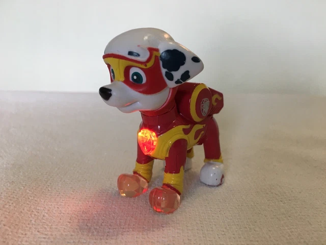 PAW PATROL MIGHTY Pups Light Up Marshall Figure Red Spin Master WORKS £ ...