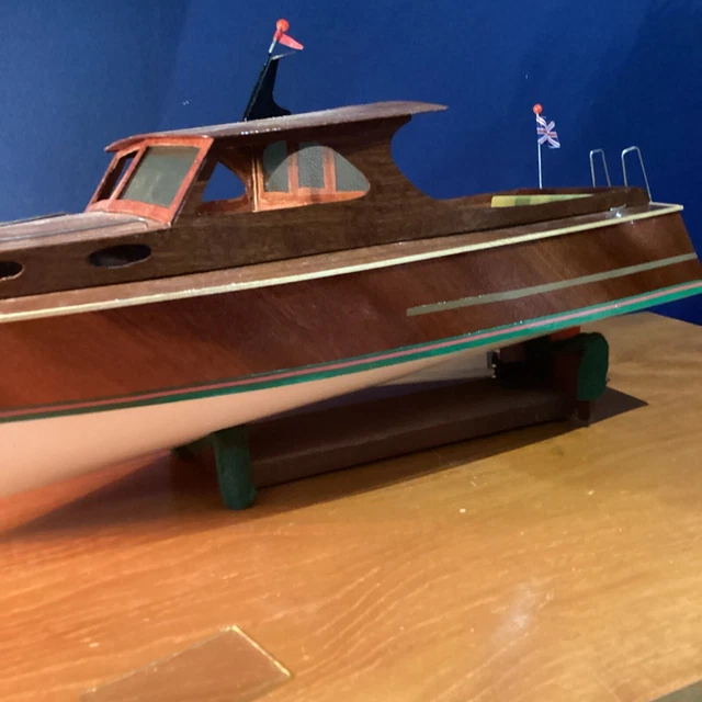 VINTAGE RC MODEL Boat AERONAUT DIVA CABIN CRUISER BOAT Nearly Finished ...