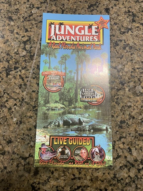 2022 JUNGLE ADVENTURES Florida Animal Park guide map brochure Coupon ...