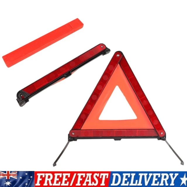FIRST AID EMERGENCY Triangle Foldable Breakdown Warn Safety Red ...