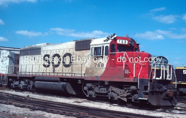 SOO LINE SD40-2 768 -- white paint scheme -- nice roster view -- 1979 ...