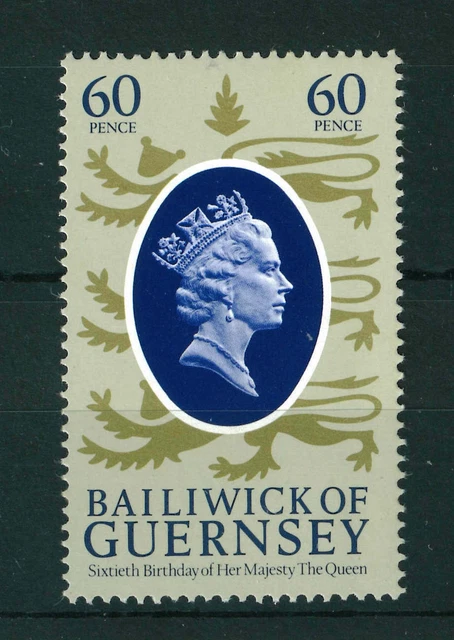GUERNSEY 1986 60TH Birthday of Queen Elizabeth II stamp. MNH. Sg 365 £1.25 - PicClick UK