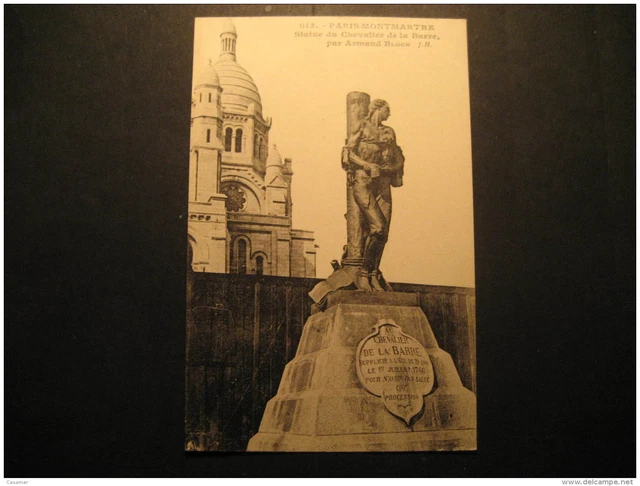 STATUE CHEVALIER DE La Barre Armand Bloch Sacre Coeur Montmartre Paris ...