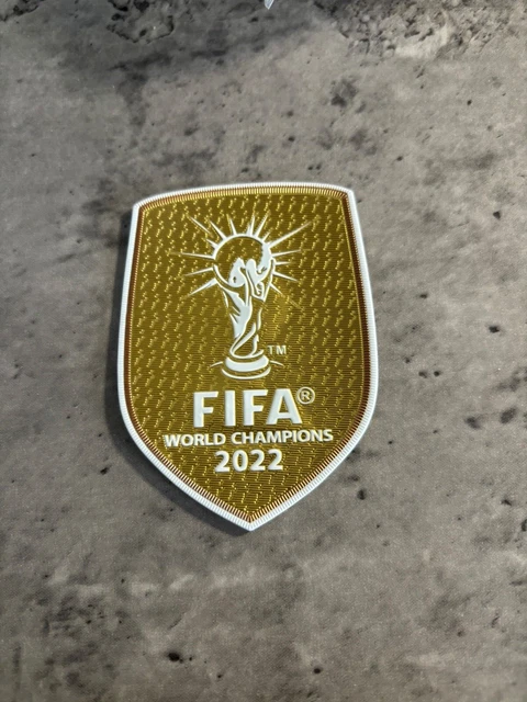 WORLD CUP CHAMPIONS 2022 Gold Badge Patch Argentina football shirt copa ...